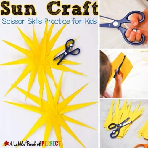 Paper Sun Craft: Scissor Skill Activity for Kids - A Little Pinch of ...
