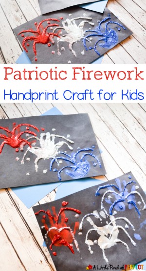 Patriotic Firework Handprint Craft to Celebrate the 4th of July