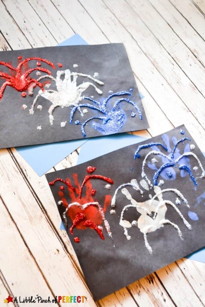Patriotic Firework Handprint Craft to Celebrate the 4th of July - A ...