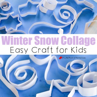 Winter Snow Paper Collage: An Easy Craft for Kids - A Little Pinch of ...