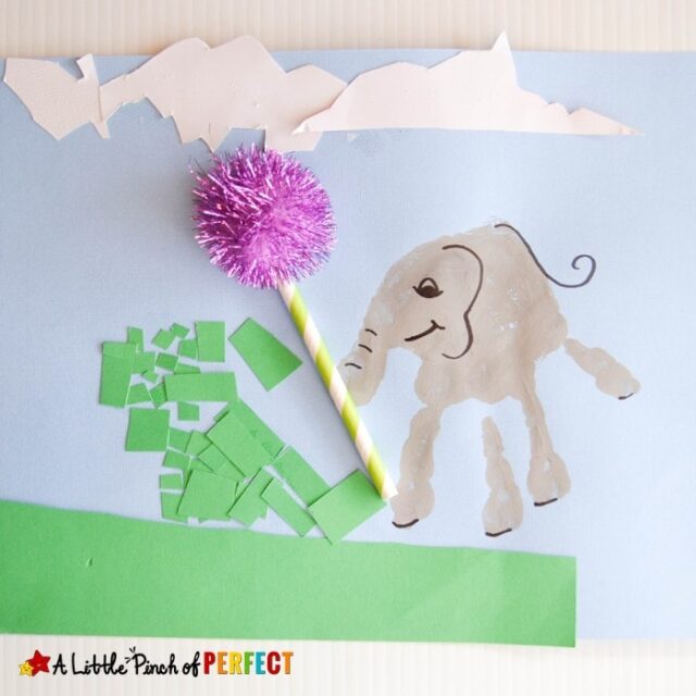 Handprint Horton the Elephant Craft with Dr. Seuss - A Little Pinch of ...