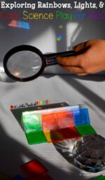 Exploring Rainbows, Lights, and Color Science Play for Kids - A Little ...