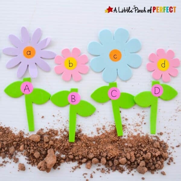 ABC Letter Matching Flowers Activity - A Little Pinch of Perfect