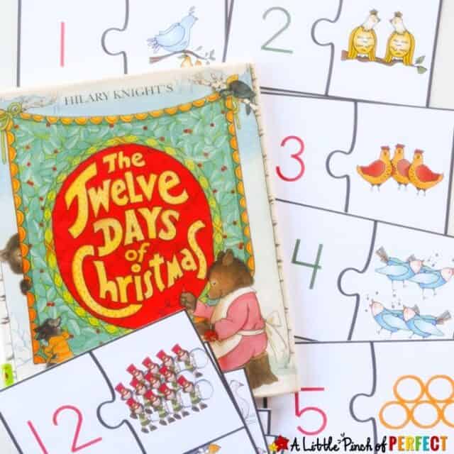 12 Days of Christmas Free Printable Math Number Puzzles - A Little ...