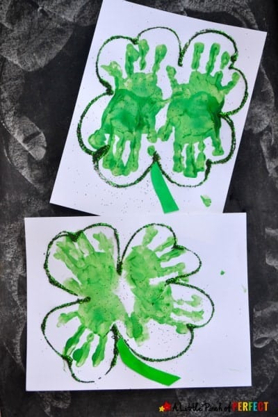 Handprint Four Leaf Clover St. Patrick's Day Kids Craft