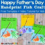 Happy Father's Day Handprint Fish Craft and Free Template - A Little ...