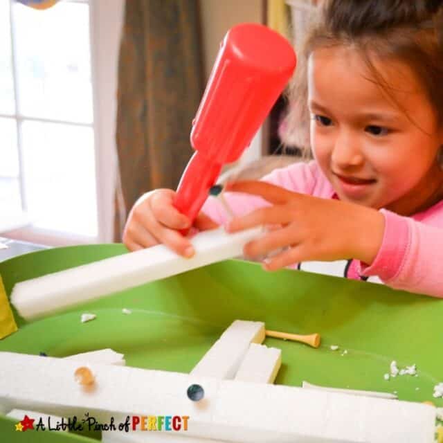 Fine Motor Skills Golf Tee Construction Activity - A Little Pinch of ...