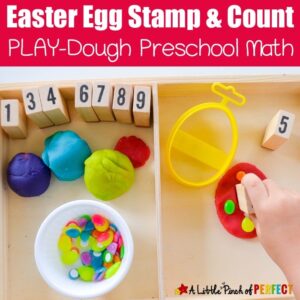 Easter Egg Playdough Activity to Play and Learn for Preschoolers