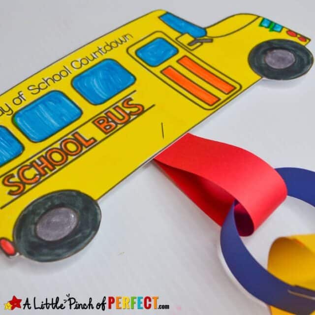 School Bus Countdown: Back to School Craft and Free Template - A Little ...