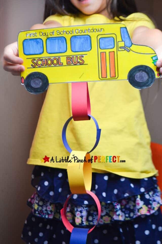 School Bus Countdown: Back to School Craft and Free Template - A Little ...