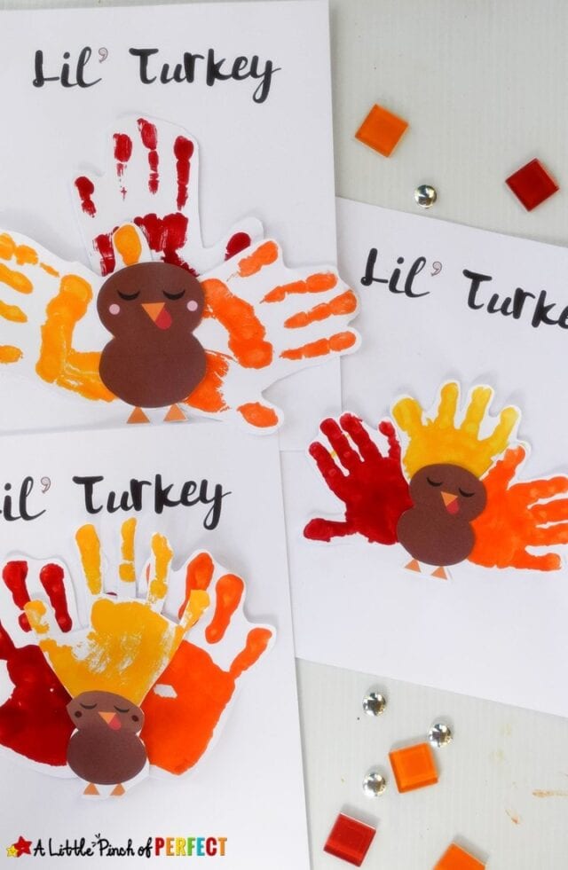 Turkey Handprint Craft and Free Template: Thanksgiving Kids Activity ...