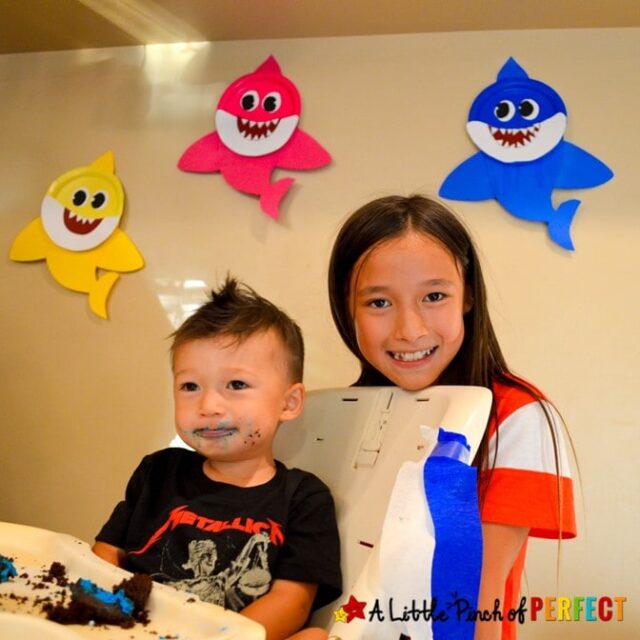 Baby Shark Paper Plate Kids Craft and Free Template - A Little Pinch of ...