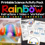 Grow a RAINBOW Paper Towel Experiment and SCIENCE Worksheets - A Little ...