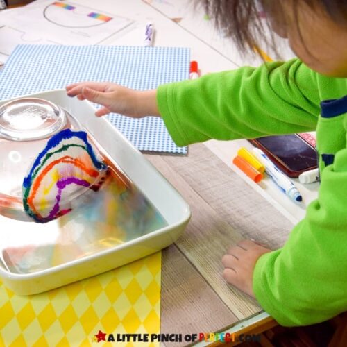 Grow a RAINBOW Paper Towel Experiment and SCIENCE Worksheets - A Little ...