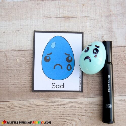 Egg Emotion Faces for Kids Printable Feelings Game