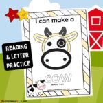 Farm Animal Playdough Mat Set Kids Activity - A Little Pinch of Perfect