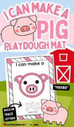 Pig Playdough Mat Free Printable Kids Activity - A Little Pinch of Perfect