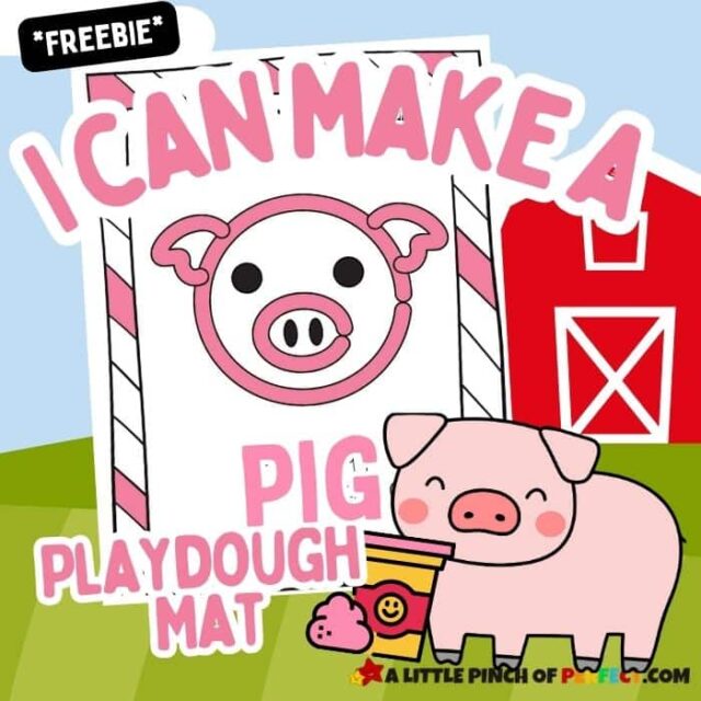 Pig Playdough Mat Free Printable Kids Activity - A Little Pinch of Perfect