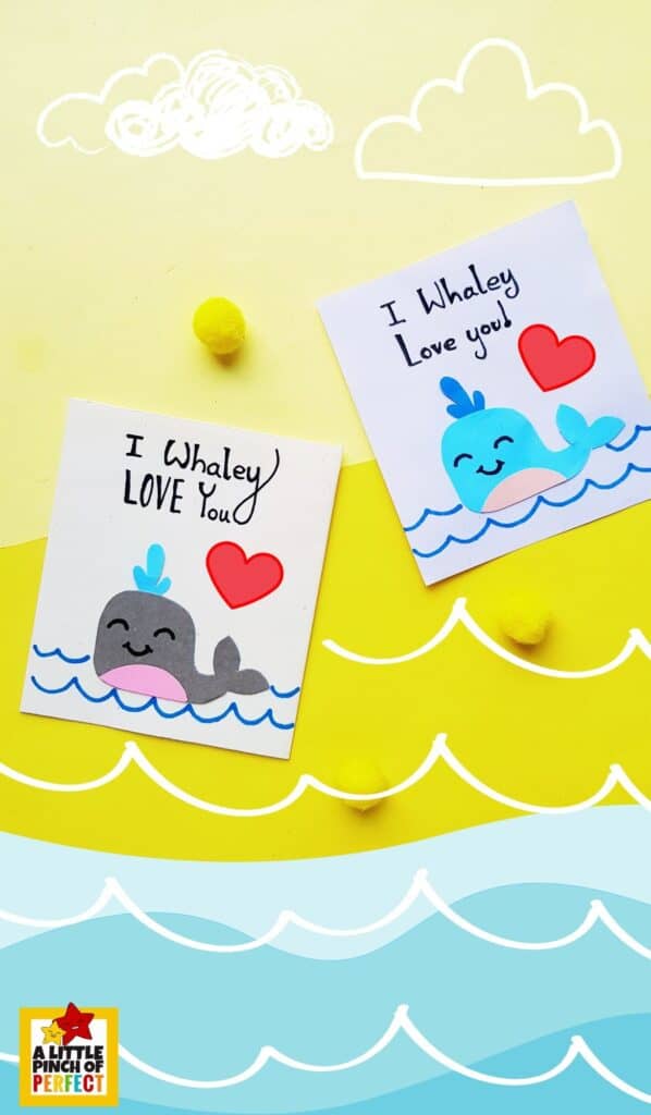 I Whaley Love You Card: Craft with FREE Template - A Little Pinch of ...