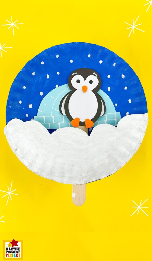 Paper Plate Penguin Craft for Winter and FREE Template - A Little Pinch ...