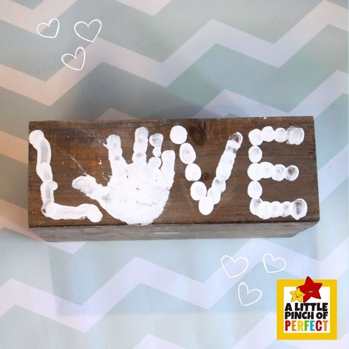 Handprint LOVE Wooden Box – A DIY Gift Kids Can Make for any Occasion ...