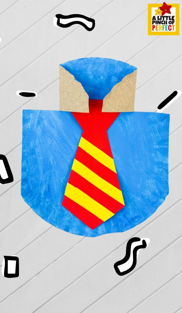 Father’s Day Paper Plate Shirt and Tie Craft (with Free Template!) - A ...