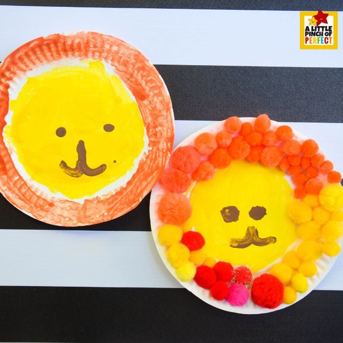 Easy Paper Plate Lion Craft for Kids No Template Required - A Little ...