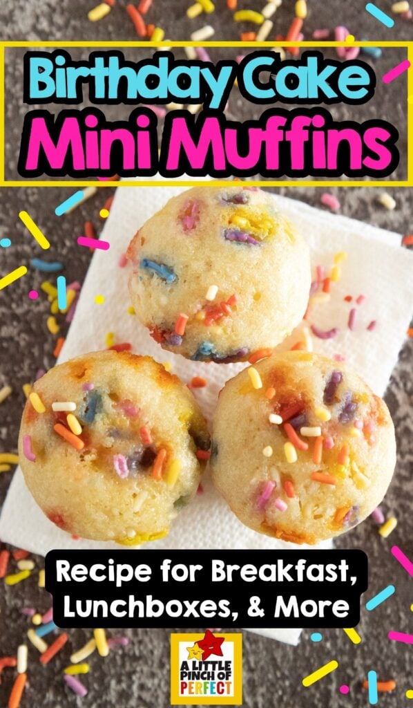 Birthday Cake Mini Muffins (Healthier Copycat Recipe for Lunchboxes ...
