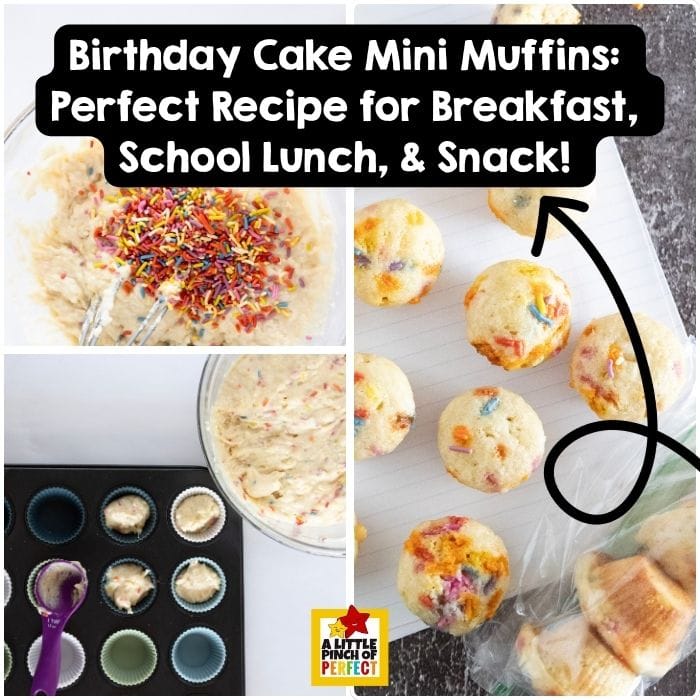 Birthday Cake Mini Muffins (Healthier Copycat Recipe for Lunchboxes ...