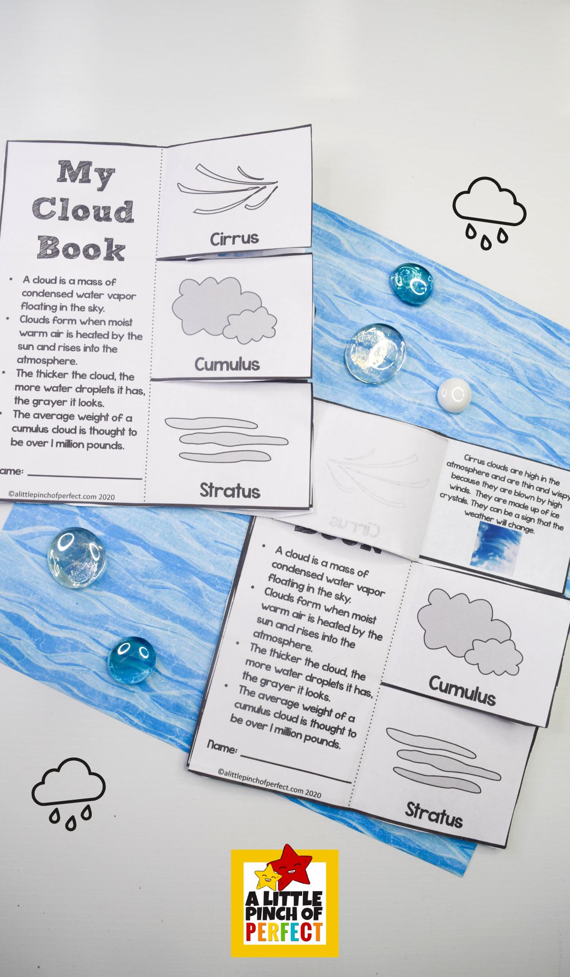 Cloud Flap Book Activity for Kids: Printable Weather Science Craft - A ...